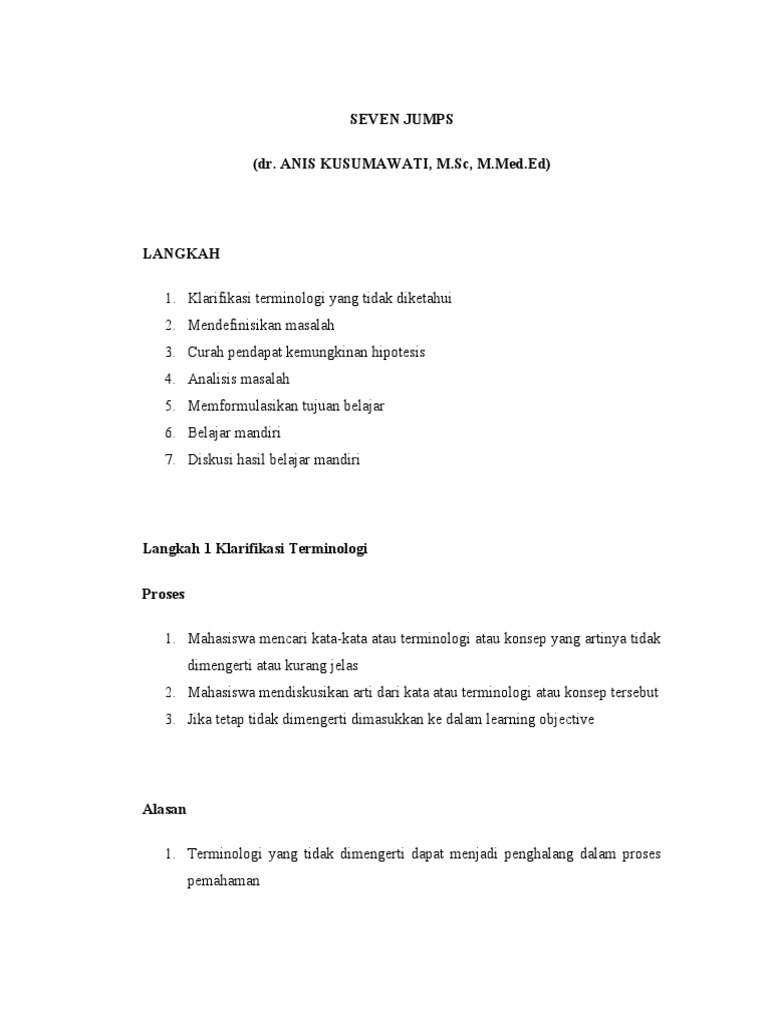 Panduan Seven Jumps Tutorial Om 2021 | PDF