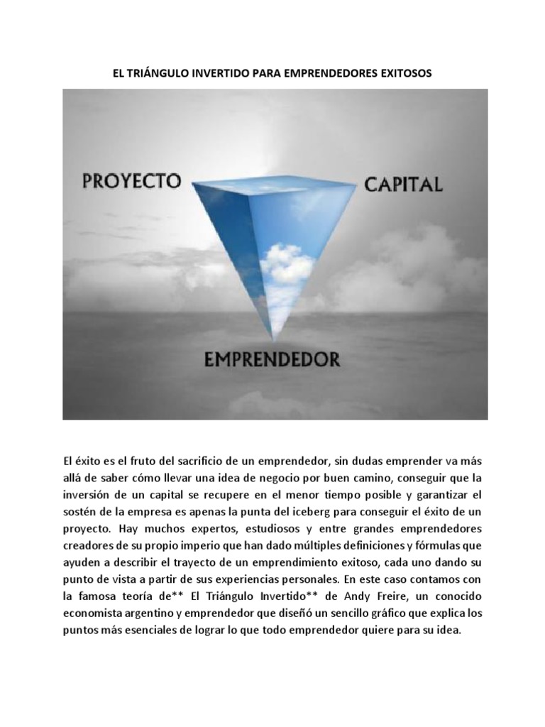 El Triángulo Invertido para Emprendedores Exitosos | PDF | Iniciativa ...