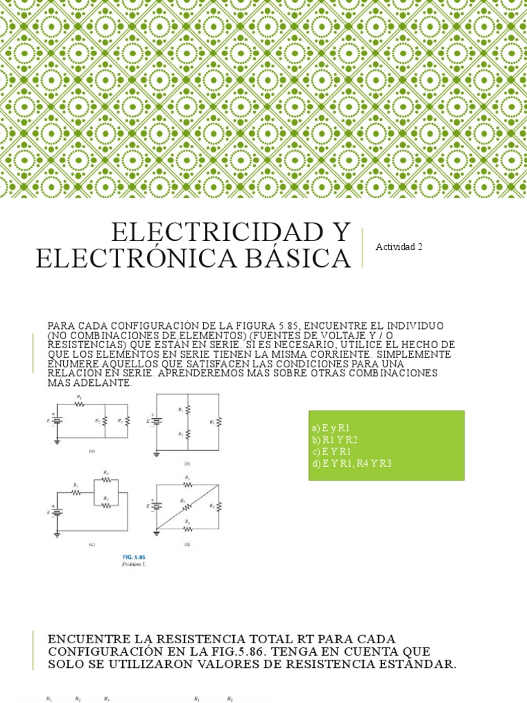 Electricidad y Electrónica Básica | PDF | Resistencia Eléctrica y ...