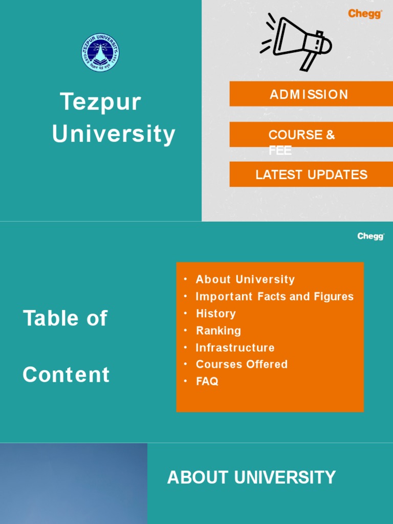 Tezpur University - (TEZU), Napaam | PDF | Master's Degree | Libraries
