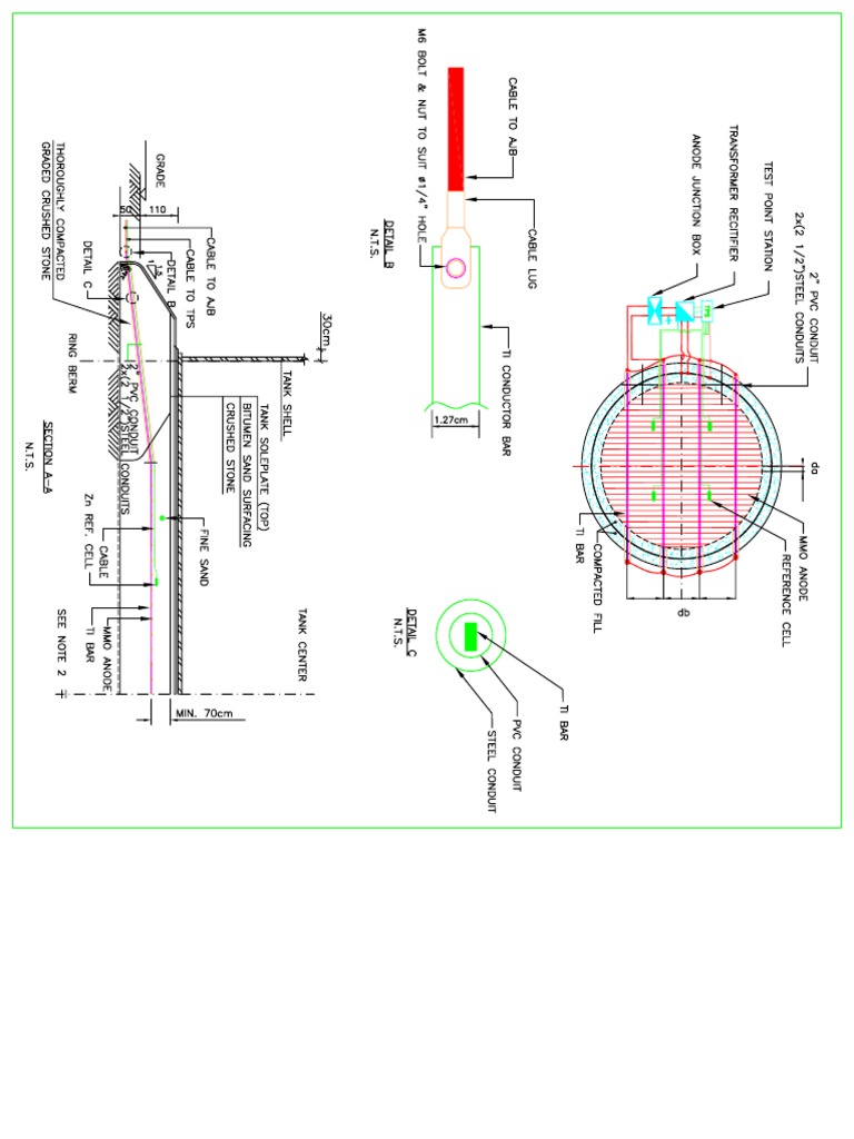Ribbon Anode Tank Drawing WWW - Cathodic.ir | PDF