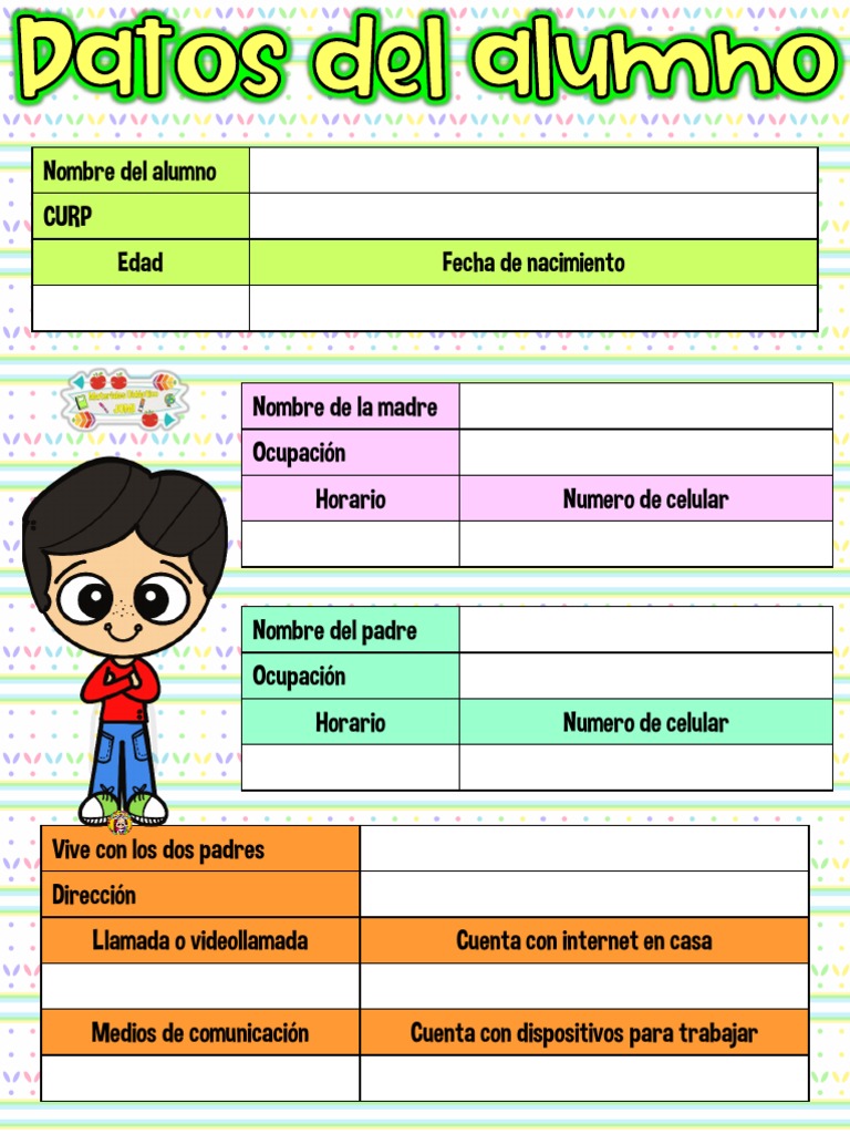 Datos del Alumno y Contacto Familiar | PDF