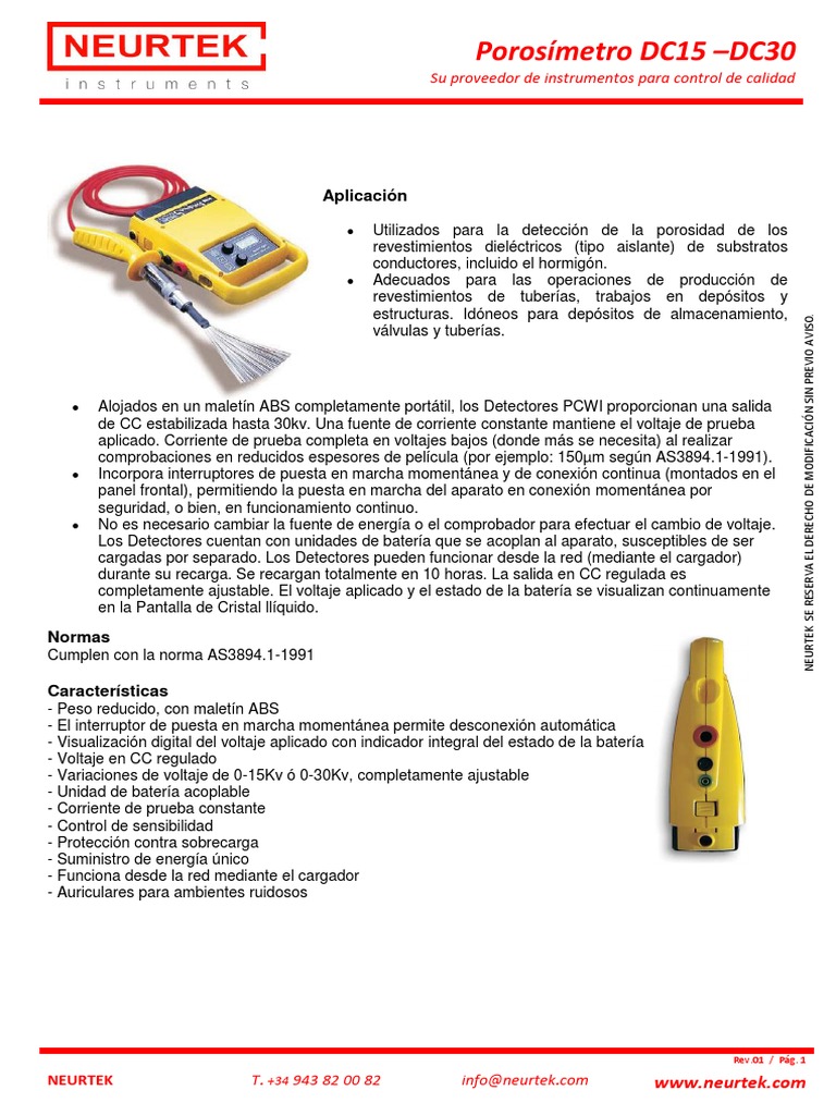 PCW - Porosimetro - dc15-30 - Es | PDF | Corriente continua | Pantalla ...