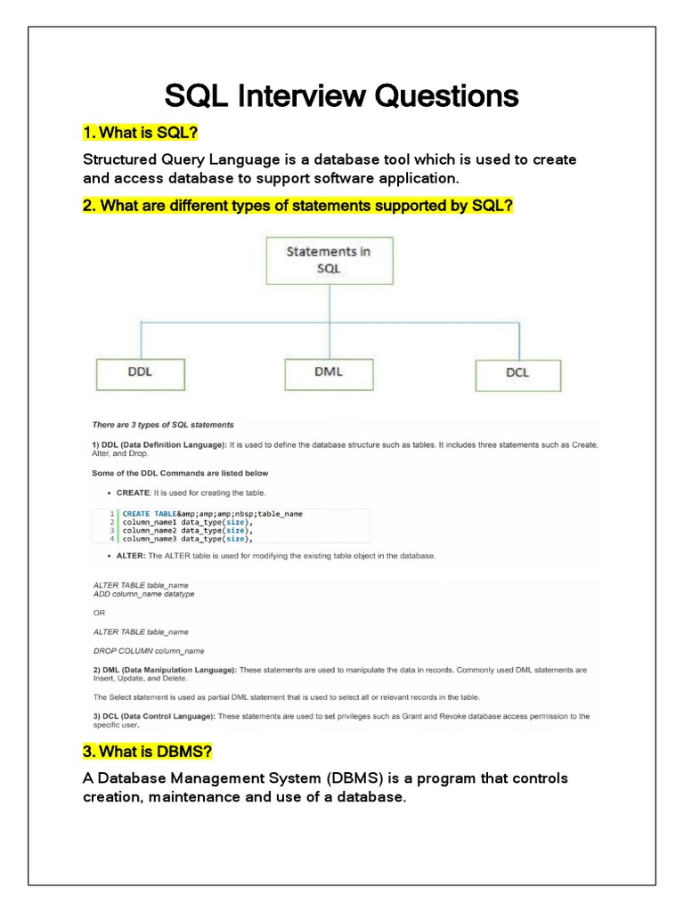 SQL Interview | PDF | Relational Database | Database Index