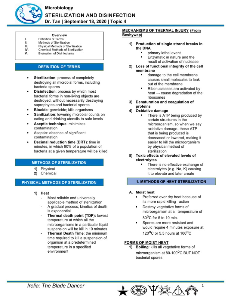 Sterilization and Disinfection Methods | PDF | Sterilization ...