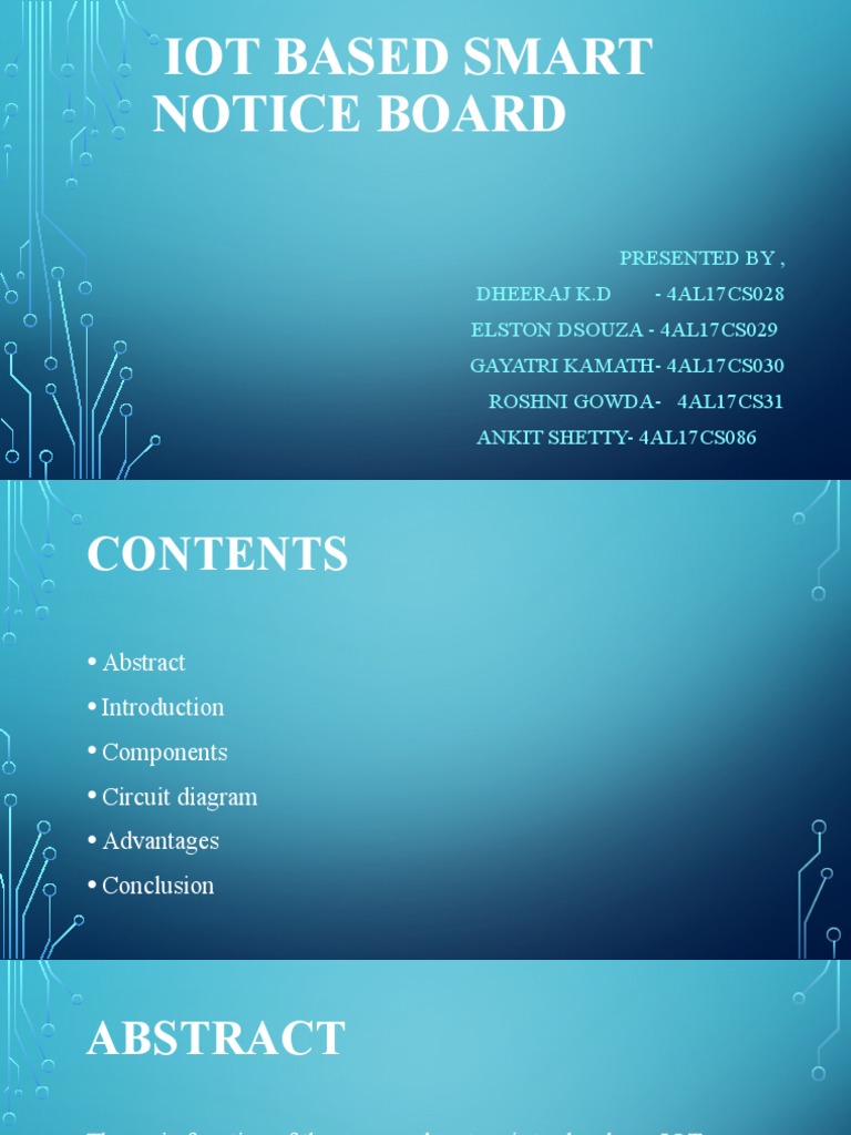 IOT Based Smart Notice Board | PDF