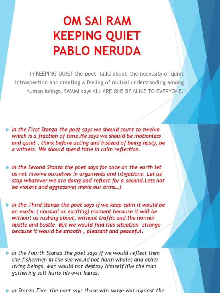 Keeping Quiet Notes | PDF