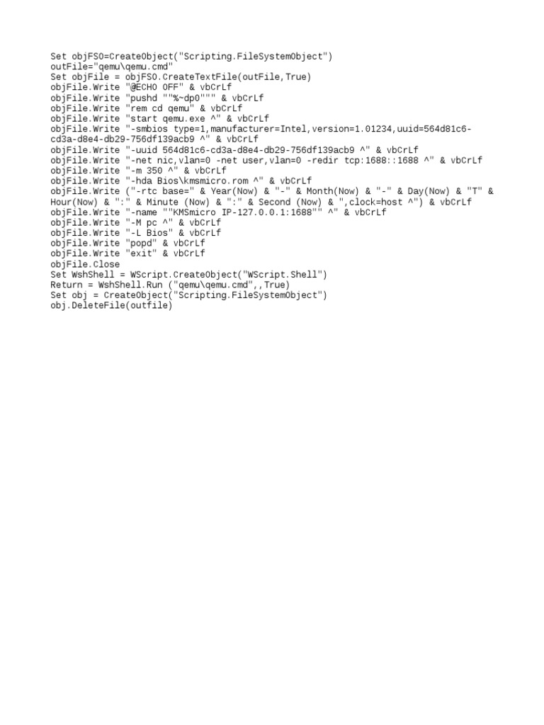 Start KMSmicro - Vbs | PDF