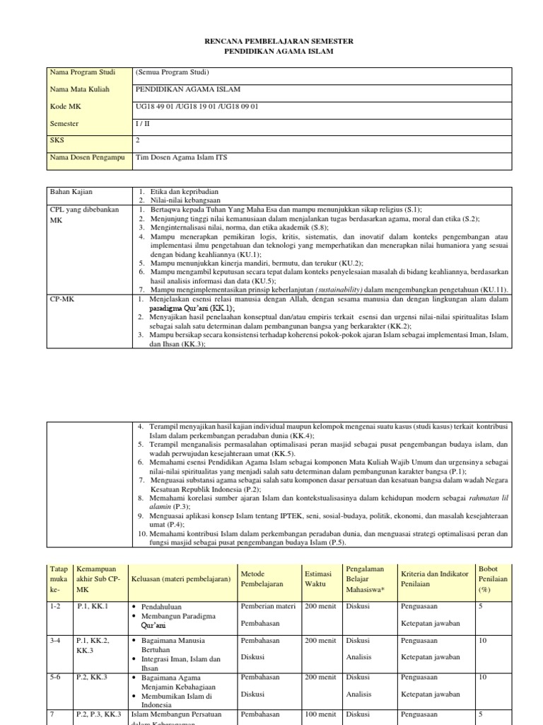 RPS Agama Islam | PDF