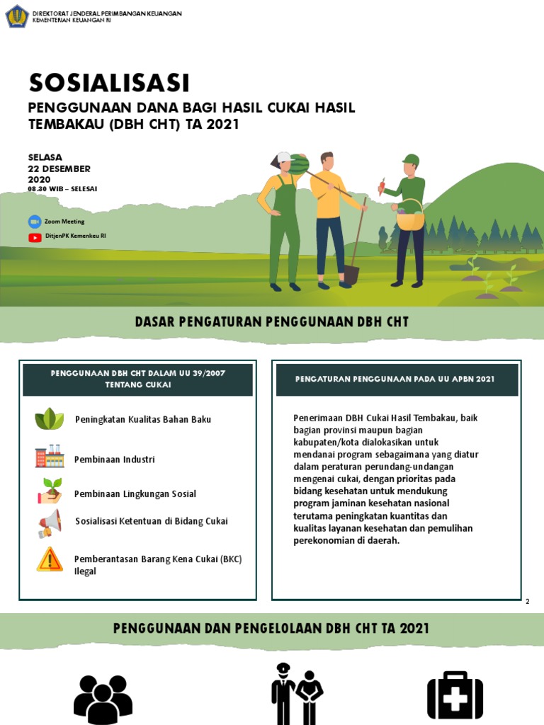 DJPK-Bahan Sosialisasi DBH CHT Baru 2021 | PDF