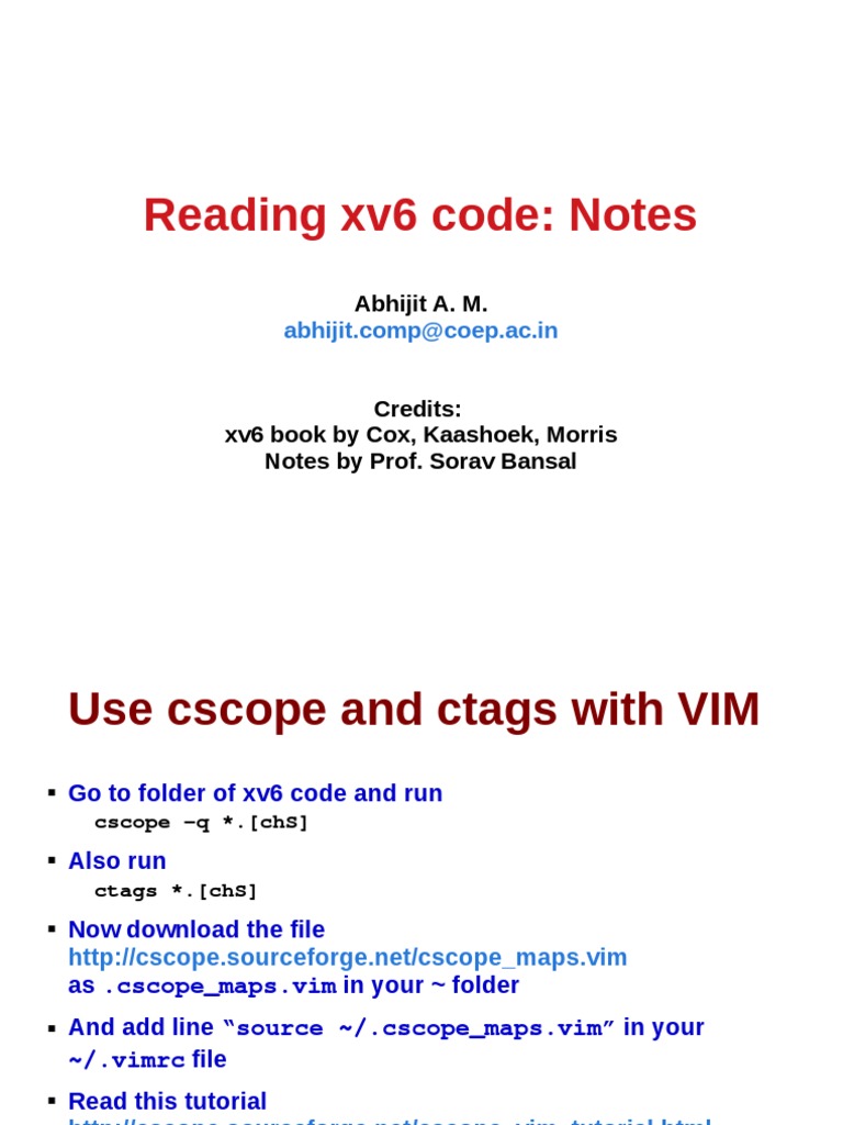 5 Xv6-Notes | PDF | Booting | Computer Data Storage