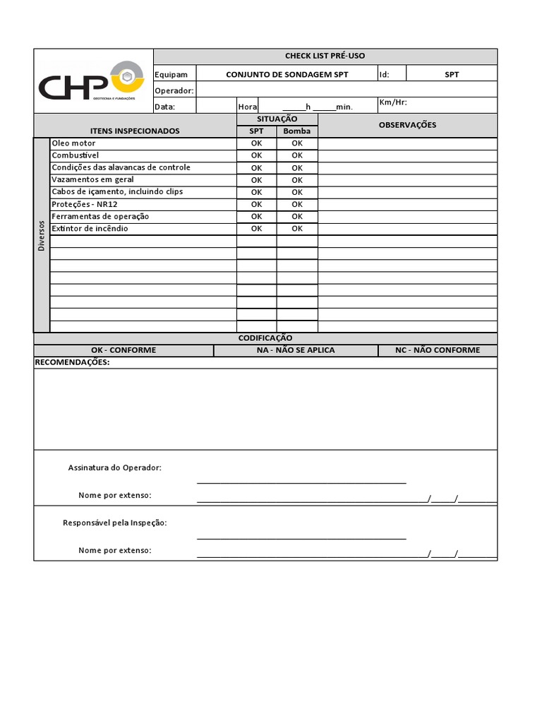 Check-List SPT | PDF