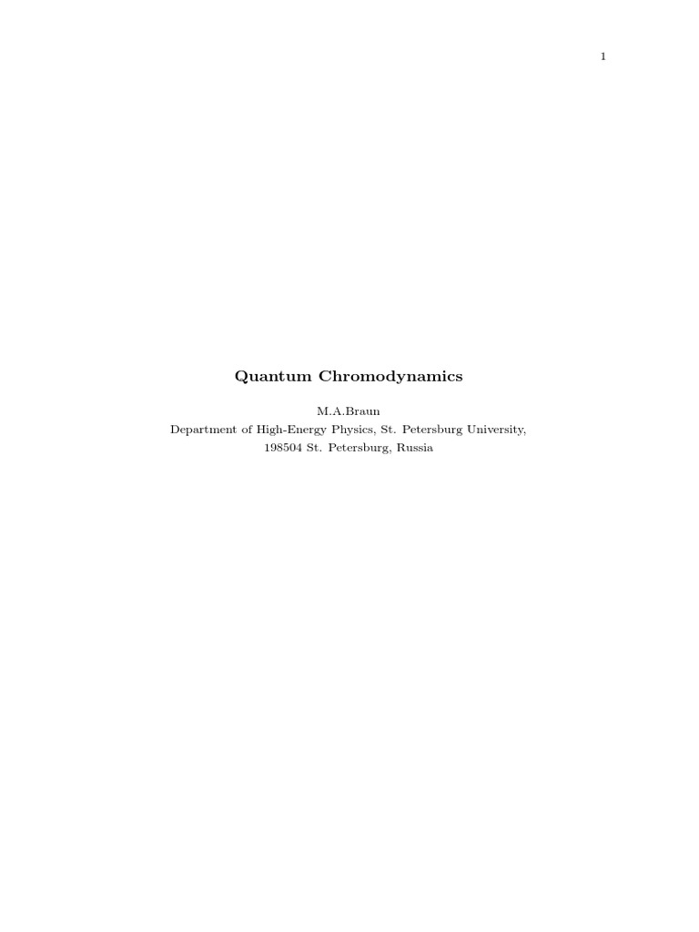 Quantum Chromodynamics Overview | PDF | Quantum Chromodynamics | Quark