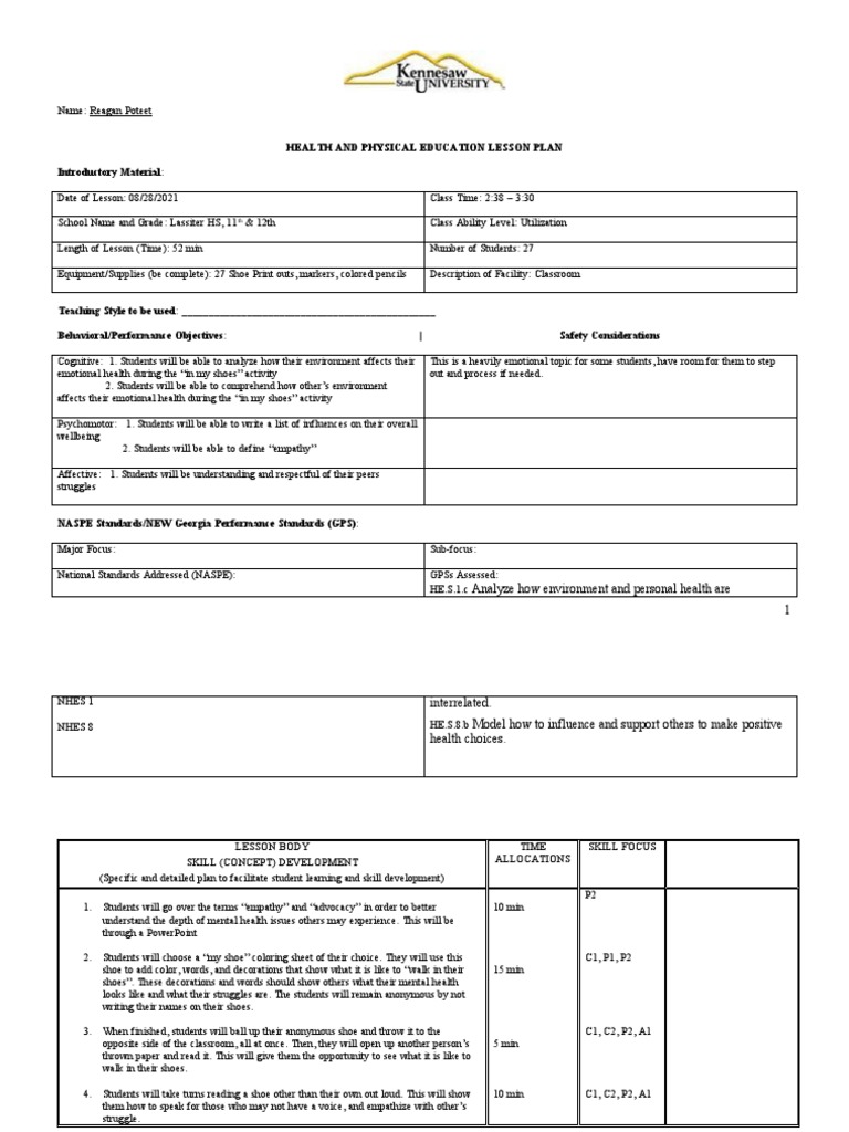 Walk in My Shoes Lesson | PDF | Lesson Plan | Empathy