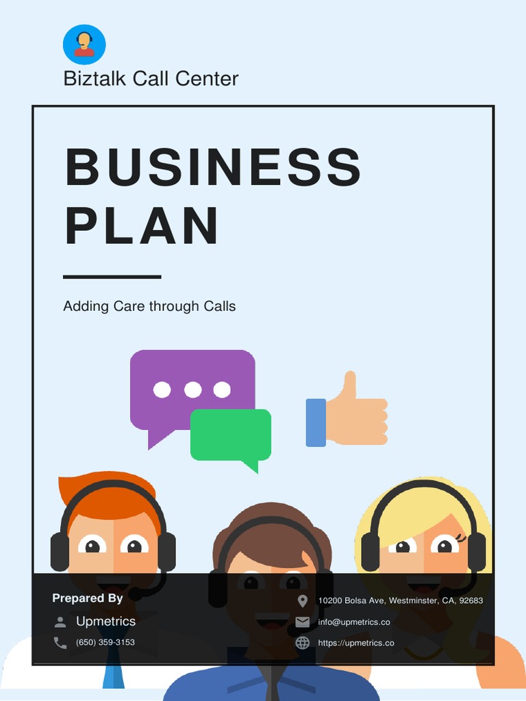 Call Center Business Plan Example | PDF | Expense | Current Liability