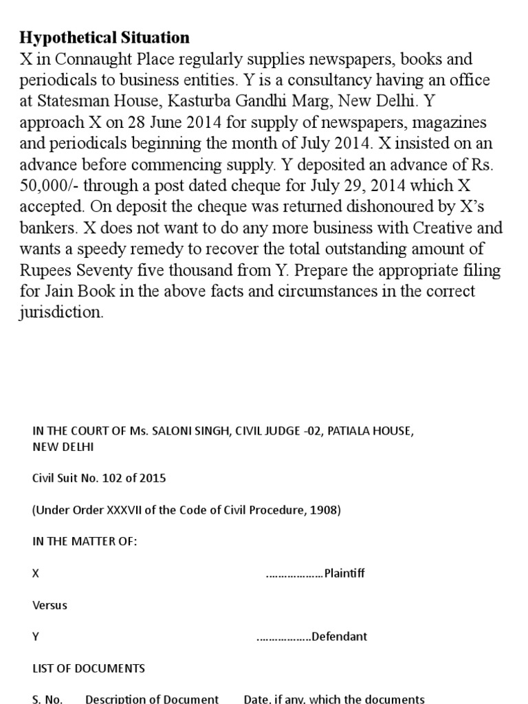 Sample Plaint For Class | PDF | Lawsuit | Affidavit