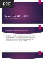 Resolucion 1401-2007 | PDF | Seguridad y salud ocupacional