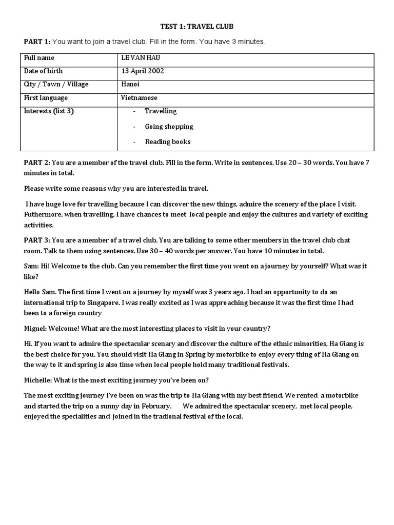 Full Writing Test | PDF