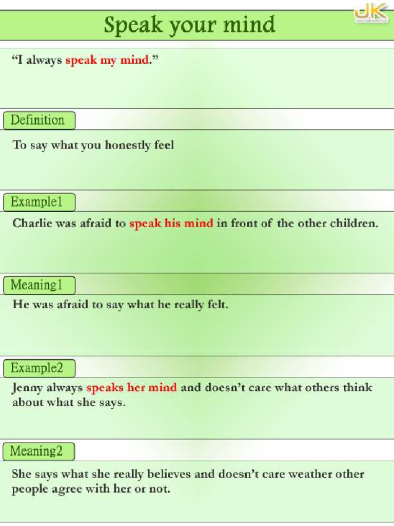 3.1 28.speak Your Mind | PDF