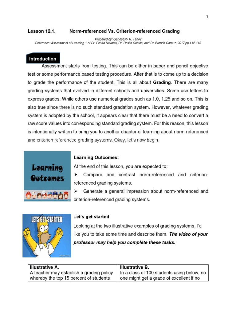 Norm vs. Criterion-Referenced Grading | PDF | Pedagogy | Educational ...