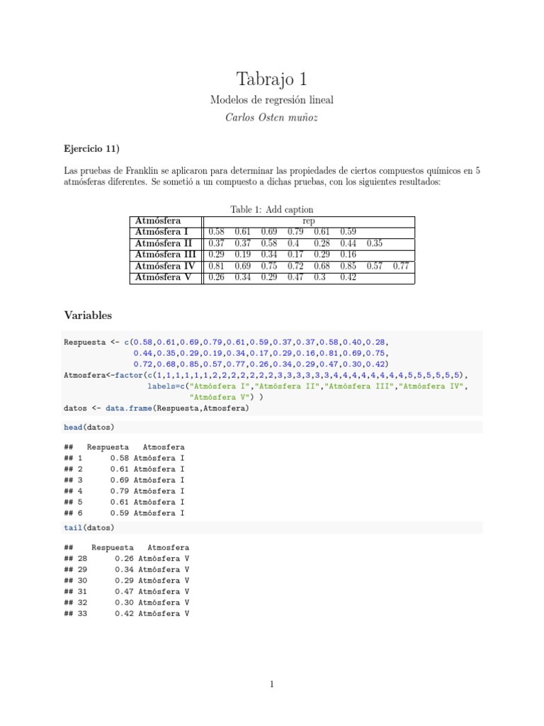 Diseño Completamente Al Azar Dca Con R | PDF | Método científico ...