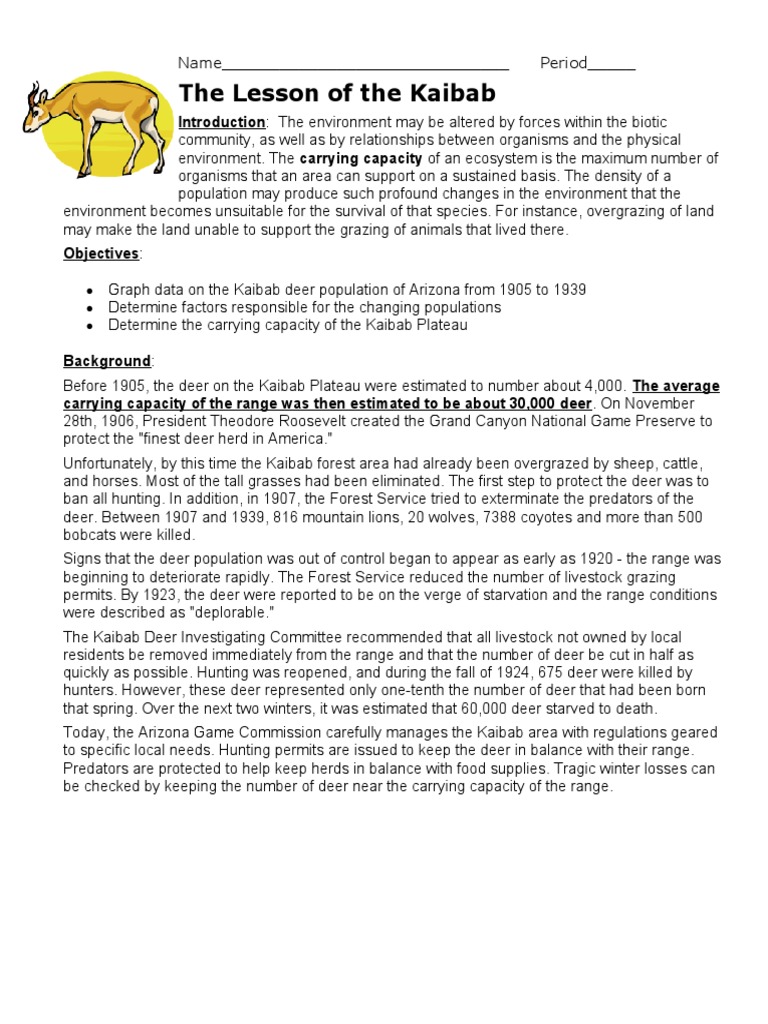 The Lesson of The Kaibab: Introduction: The Environment May Be Altered ...