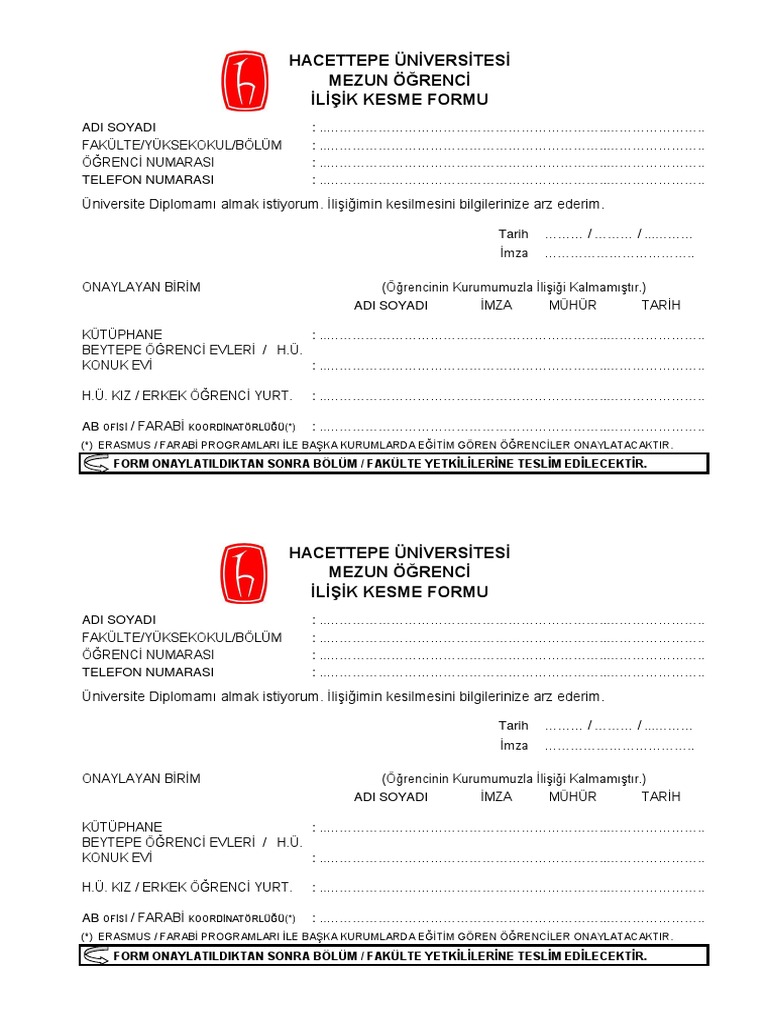 İlişik Kesme Formu | PDF