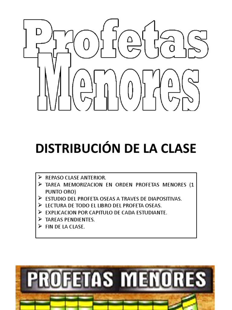 Profetas Menores Clase 2 Oseas Pdf Doce Profetas Menores Isaias