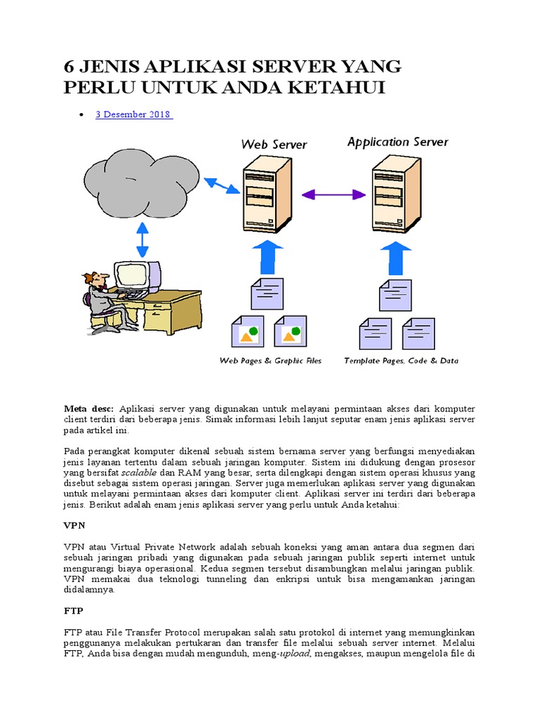 6 Jenis Aplikasi Server Penting | PDF | Komputer