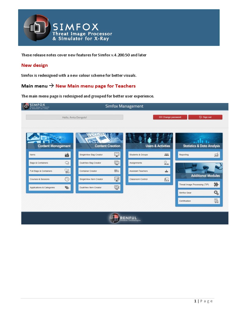Release Notes Simfox v.4.200.50 | PDF | Cyberspace | Software Engineering