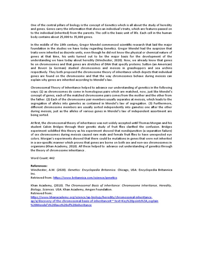 Discussion Forum For Unit 6 - BIOL 1121 | PDF | Gene | Genetics