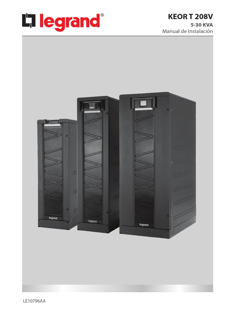 Keor-T 208V 5-30kva Manual de Instalacion Le10796aa Es | PDF | Uso ...