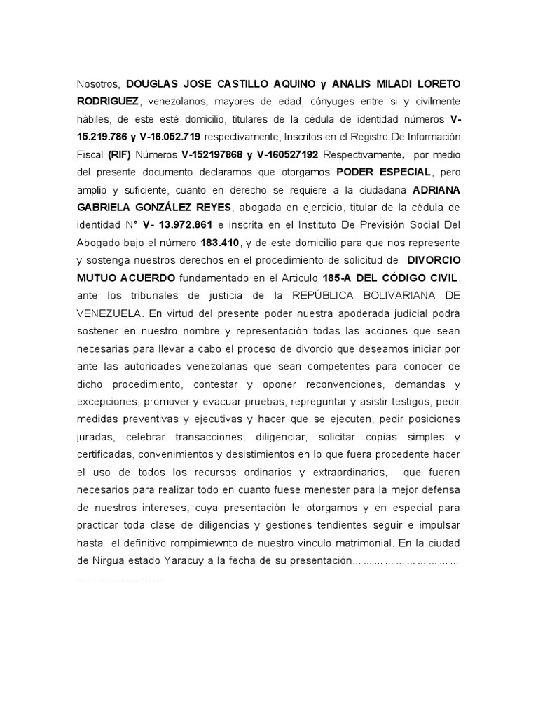 Poder Divorcio | PDF