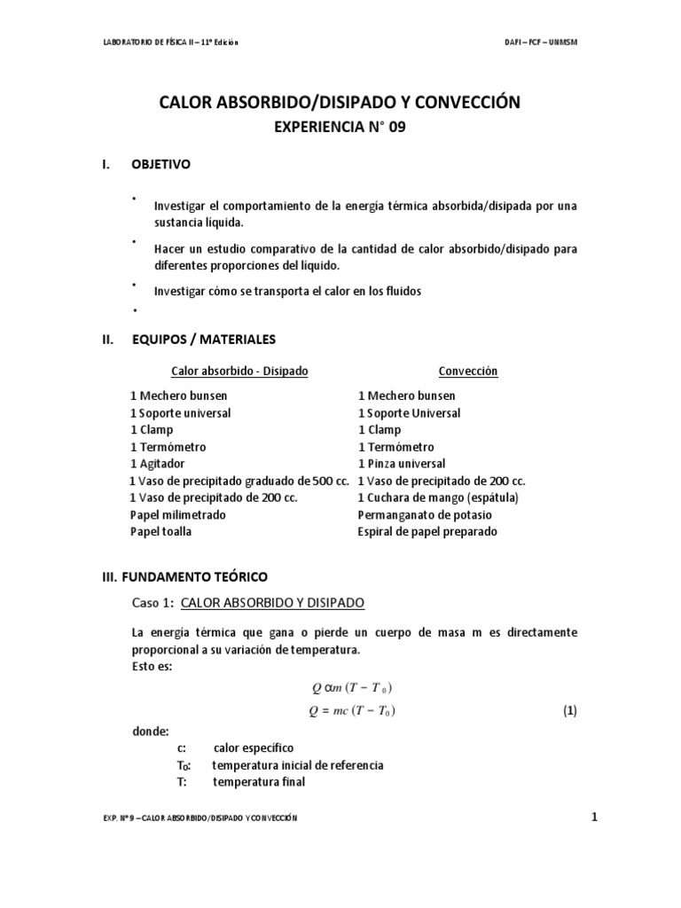 Calor Disipado en Fluidos | PDF | Dom | Convección