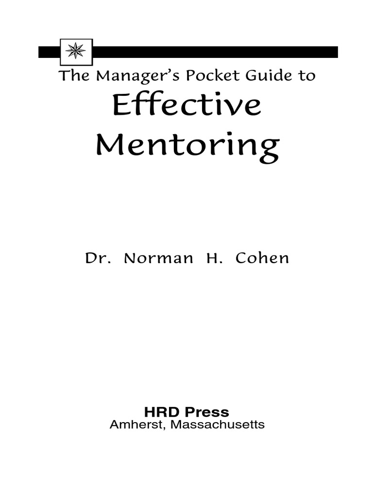 The Manager's Pocket Guide To Effective Mentoring (Manager's Pocket ...