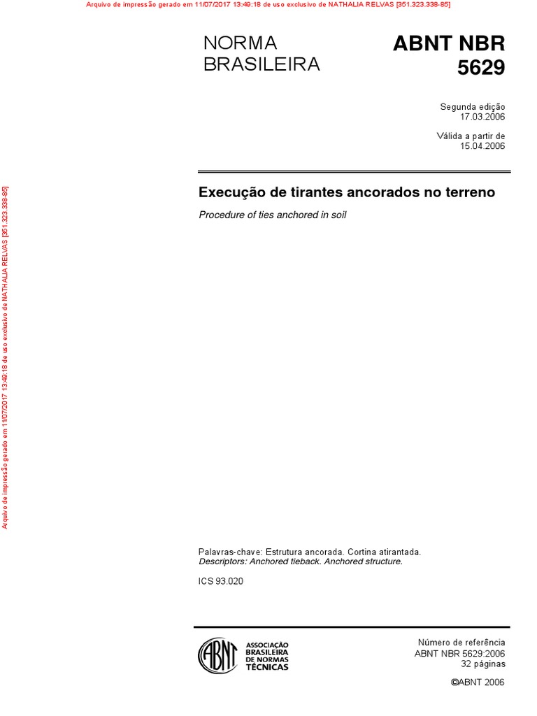 NBR 5629 | PDF | Aço | Concreto