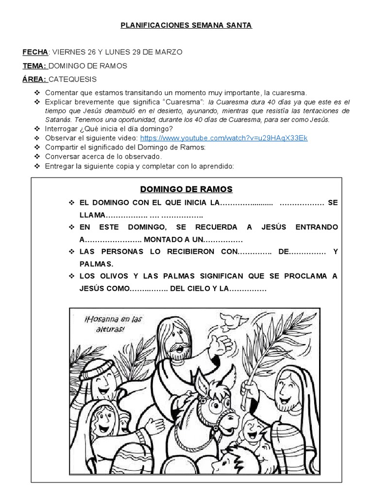 Planificaciones Semana Santa | PDF | Pascua de Resurrección | Prestado