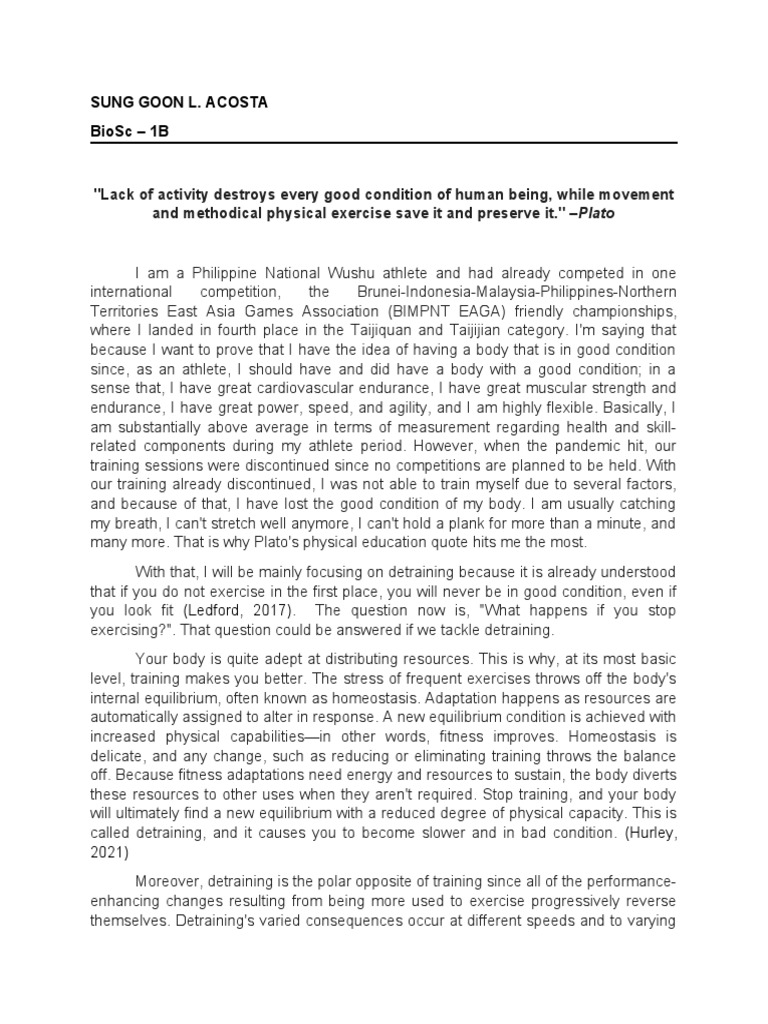 Module 1 Reflection Pdf Physical Fitness Determinants Of Health