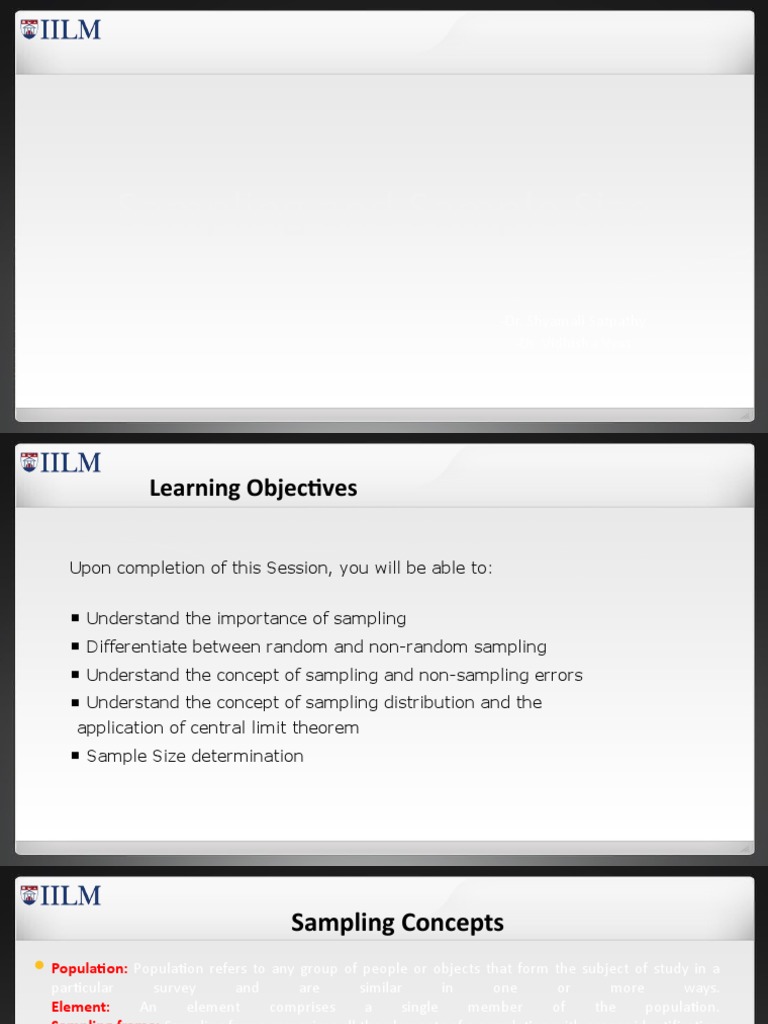 Sampling and Sample Size | PDF | Sampling (Statistics) | Errors And Residuals