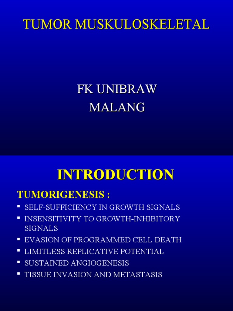 Musculoskeletal Tumor Classification Guide | PDF | Metastasis | Benign ...
