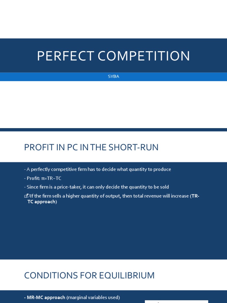 Perfect Competition | PDF | Perfect Competition | Profit (Economics)