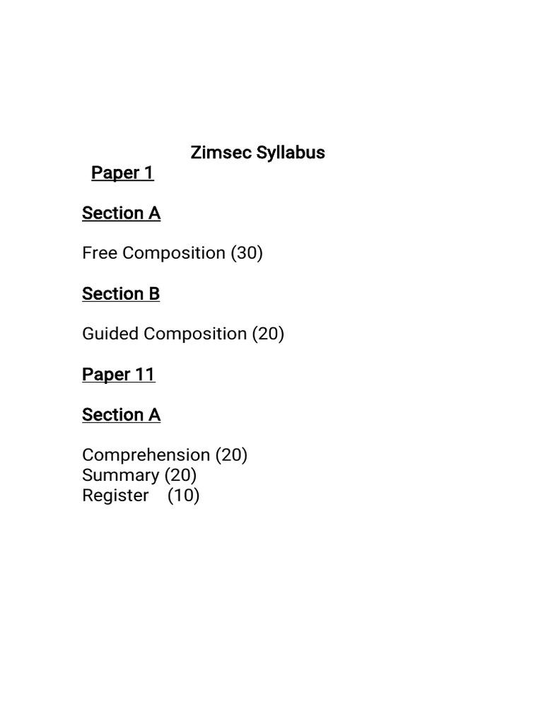 English Notes Final Zimsec | PDF