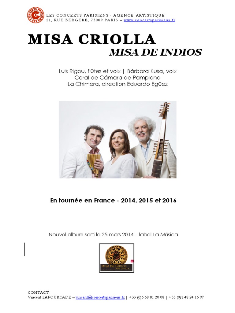 Misa Cri Olla Dossier | PDF