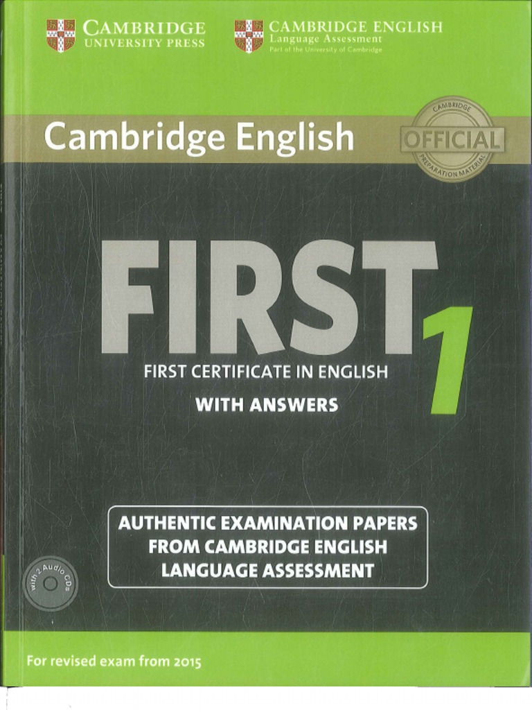 Cambridge English First 1 With Answers 2015 Specifications | PDF