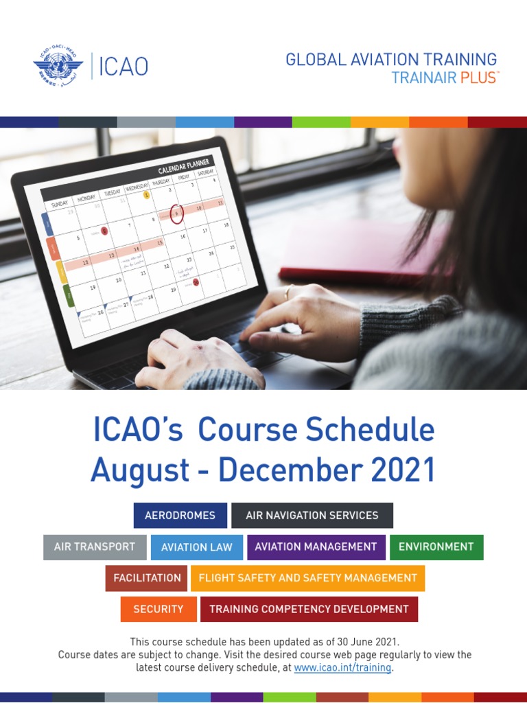 ICAO Training Schedule 2021 | PDF | Air Traffic Control | Aerodrome