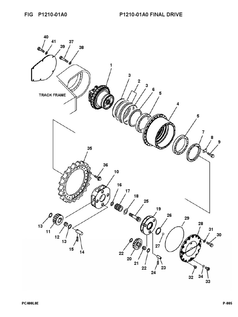 Fig P1210-01a0 P1210-01a0 Final Drive: Pc400l0e P-005 | PDF ...