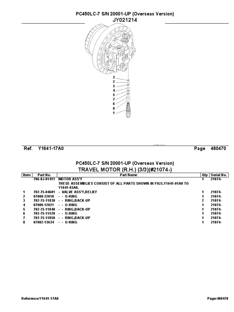 Travel Motor PC450 3 | PDF