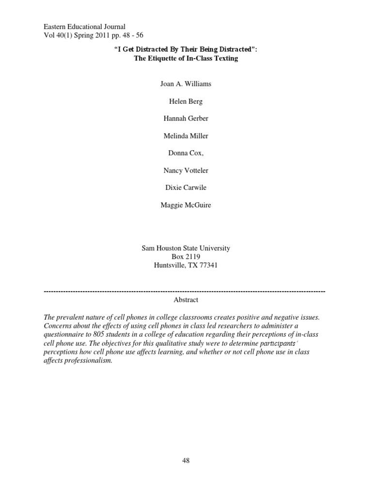 Eastern Educational Journal Vol 40 Joan A. Williams - Helen Berg ...