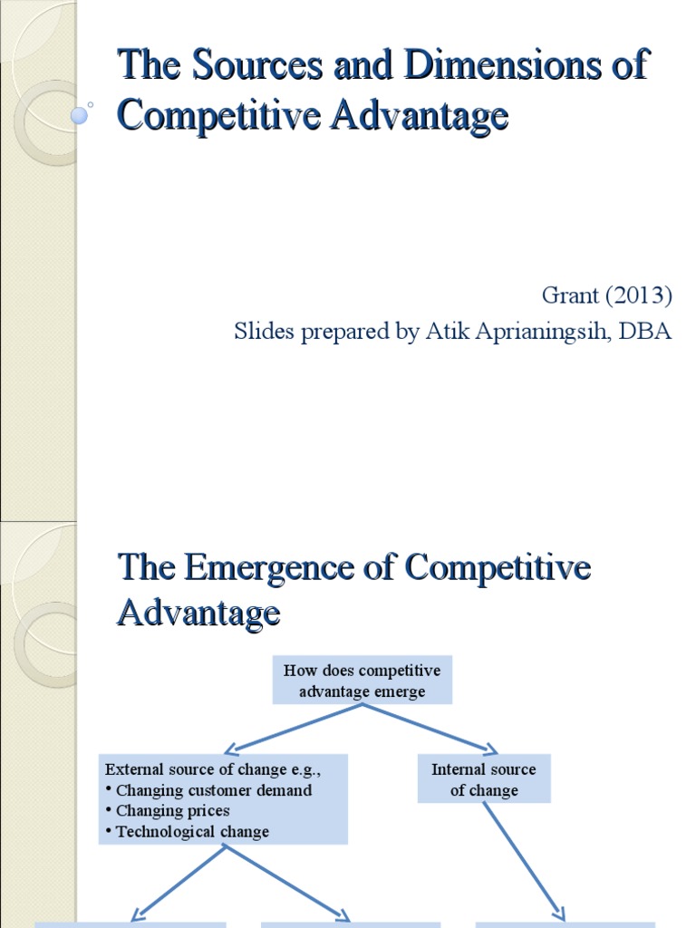 2013 CH 7 The Sources and Dimensions of Competitive Advantage | PDF ...