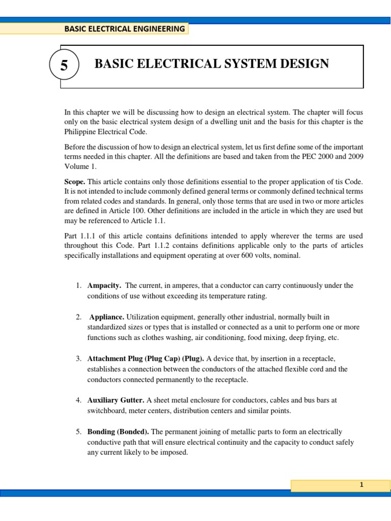 Basic Electrical System Design | PDF | Electrical Wiring | Ac Power ...